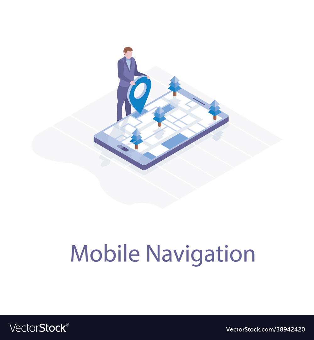 Online navigation map Royalty Free Vector Image