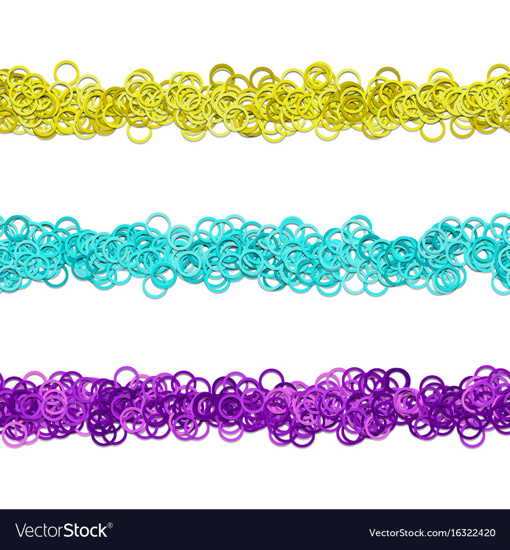 Random circle pattern line divider set from Vector Image
