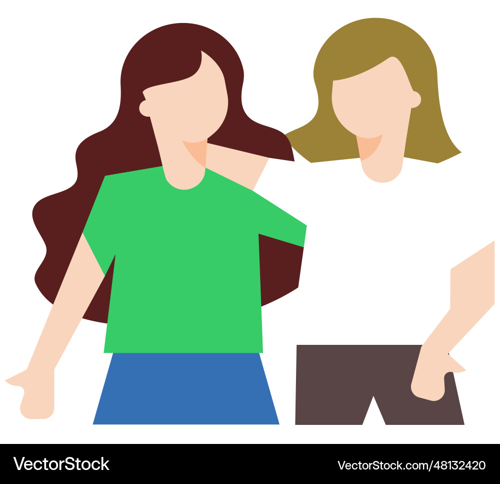 Women friendship Royalty Free Vector Image - VectorStock
