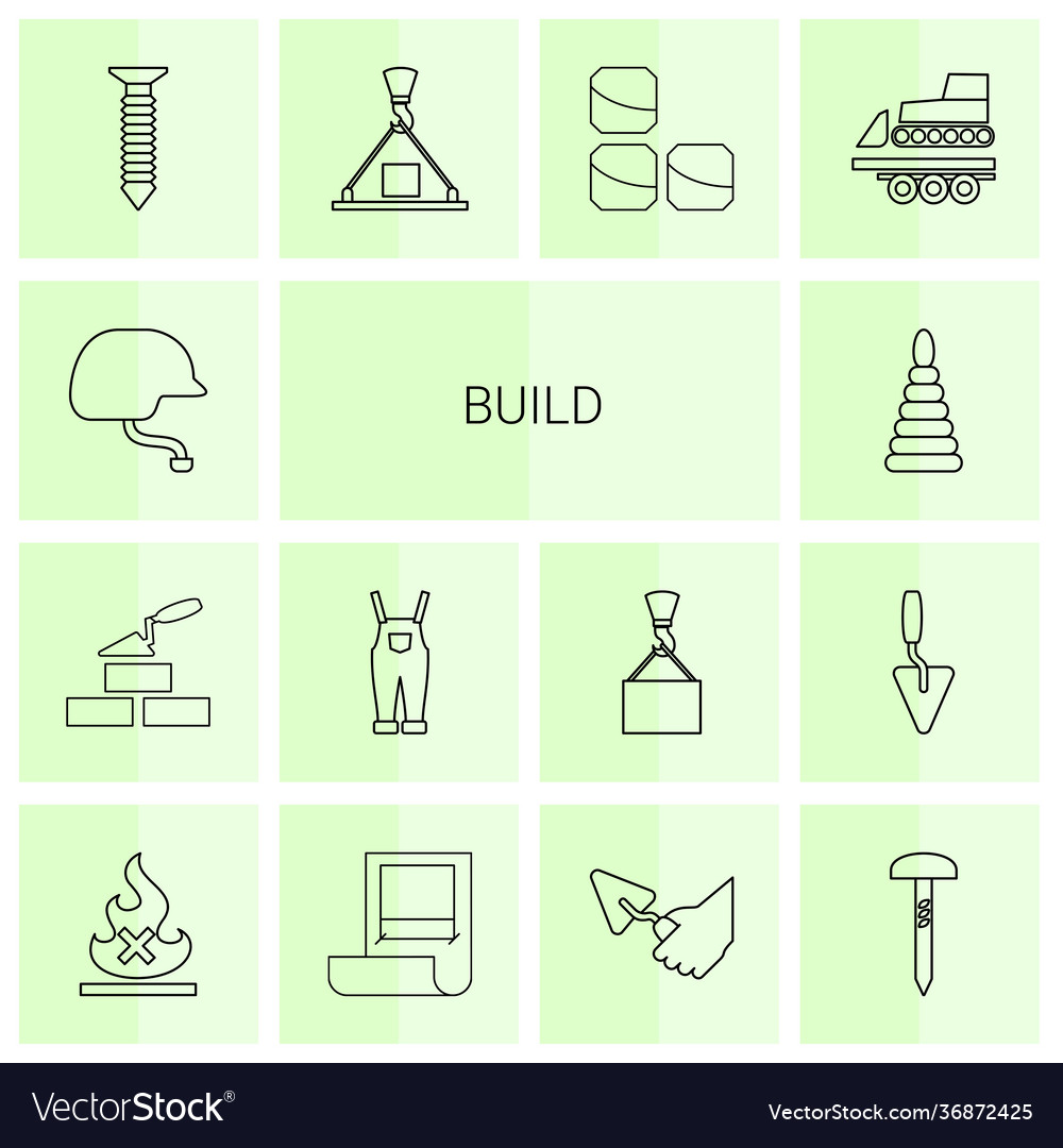 Build icons Royalty Free Vector Image - VectorStock