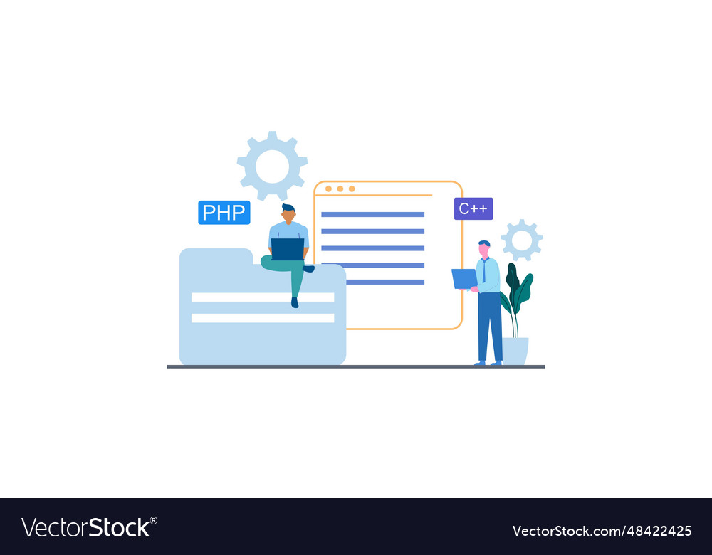 Development concept software process w Royalty Free Vector