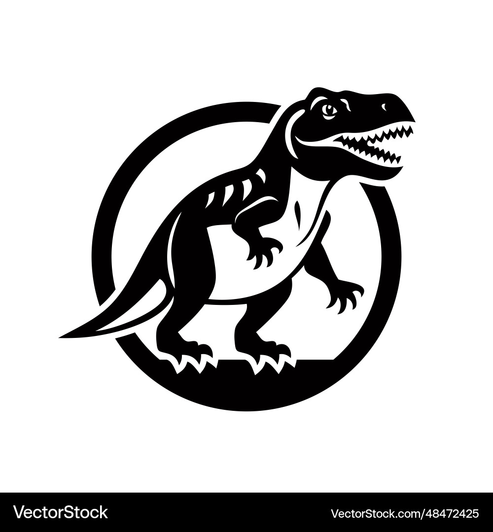 Dinosaur head concept logo template tyrannosaurus Vector Image