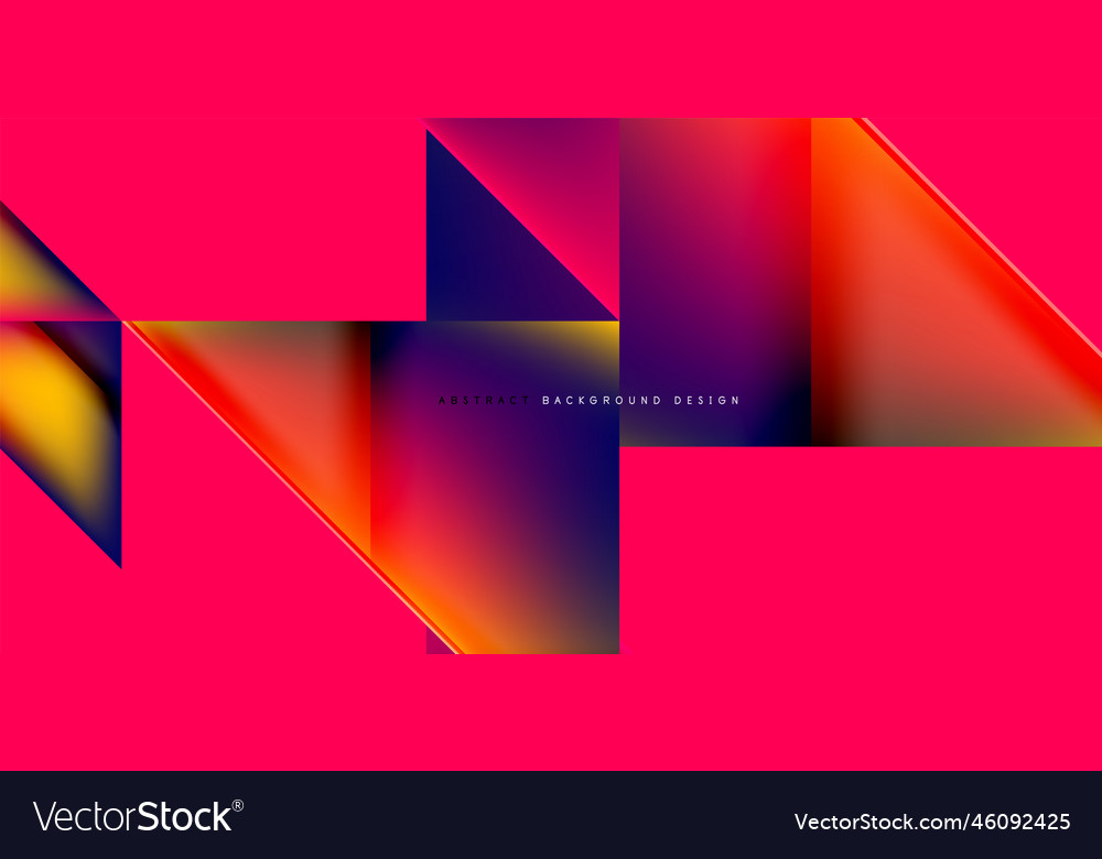 Dynamic triangle design with fluid gradient colors