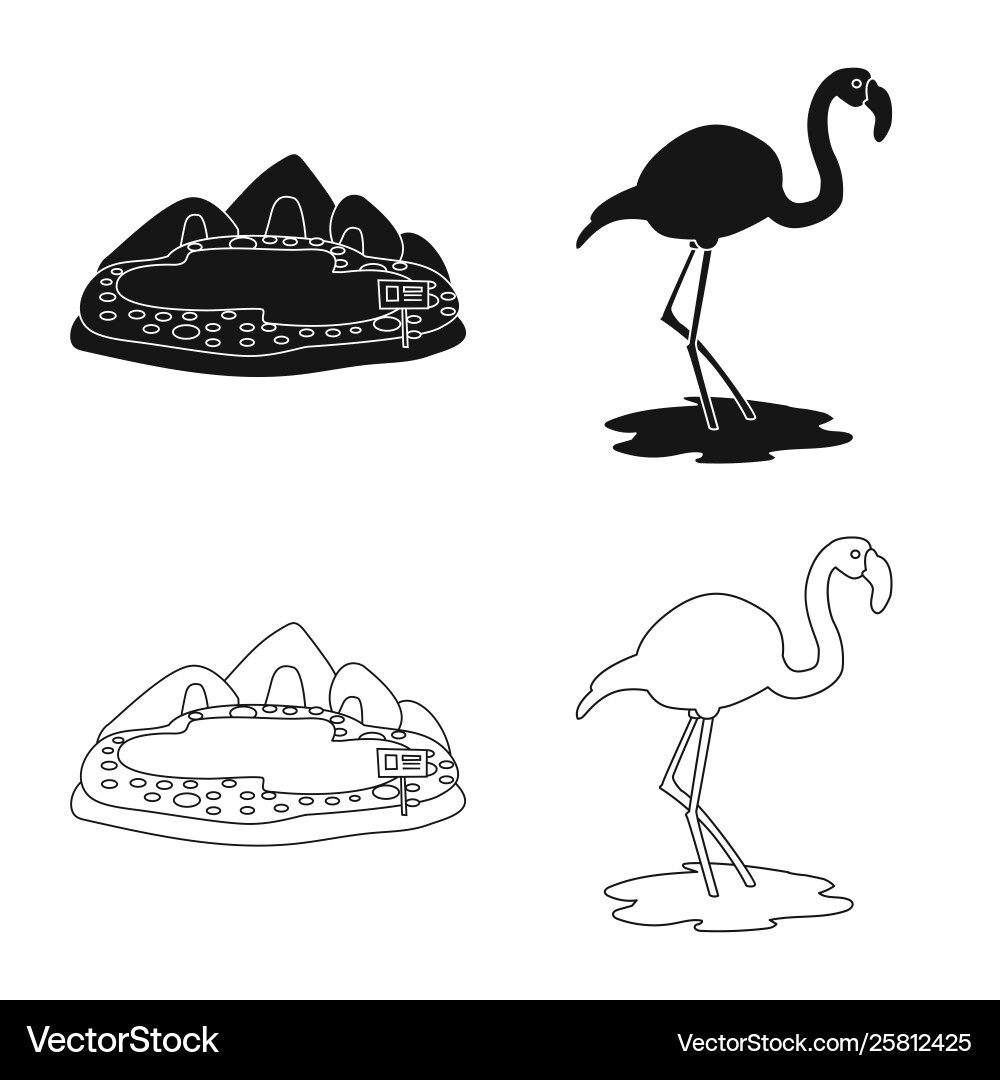 Isolated object nature and fun sign collection Vector Image