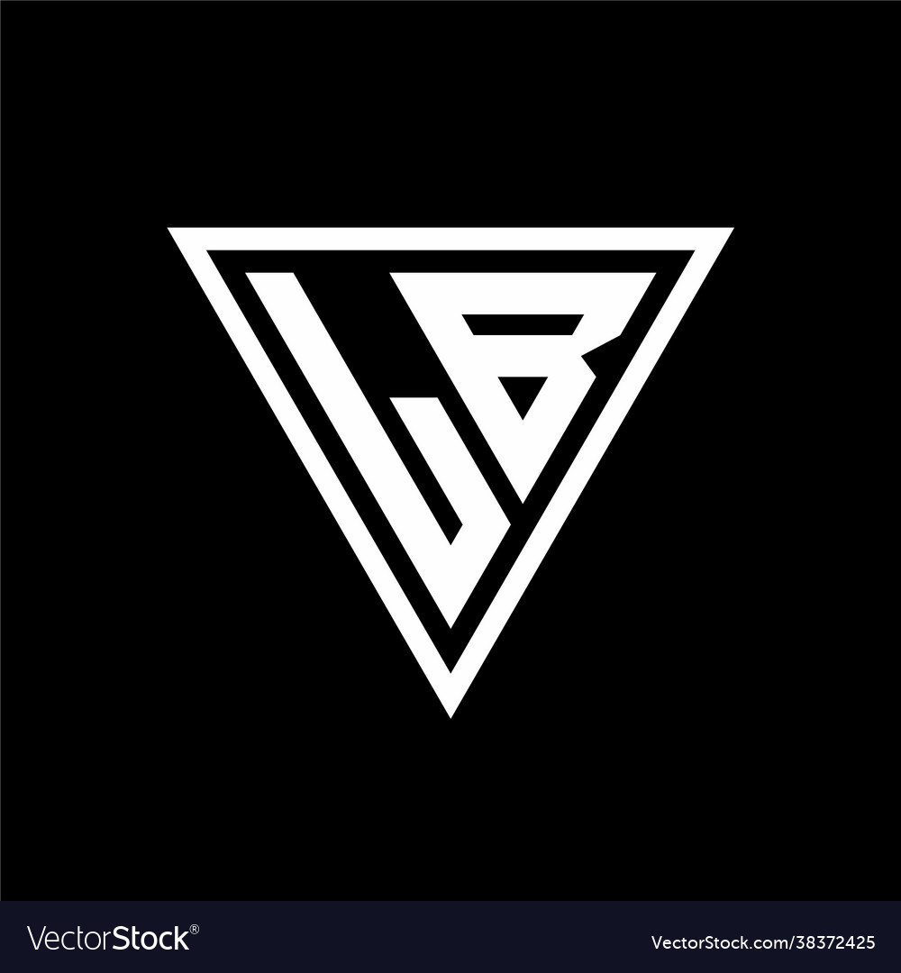 Lb logo monogram with triangle shape designs Vector Image