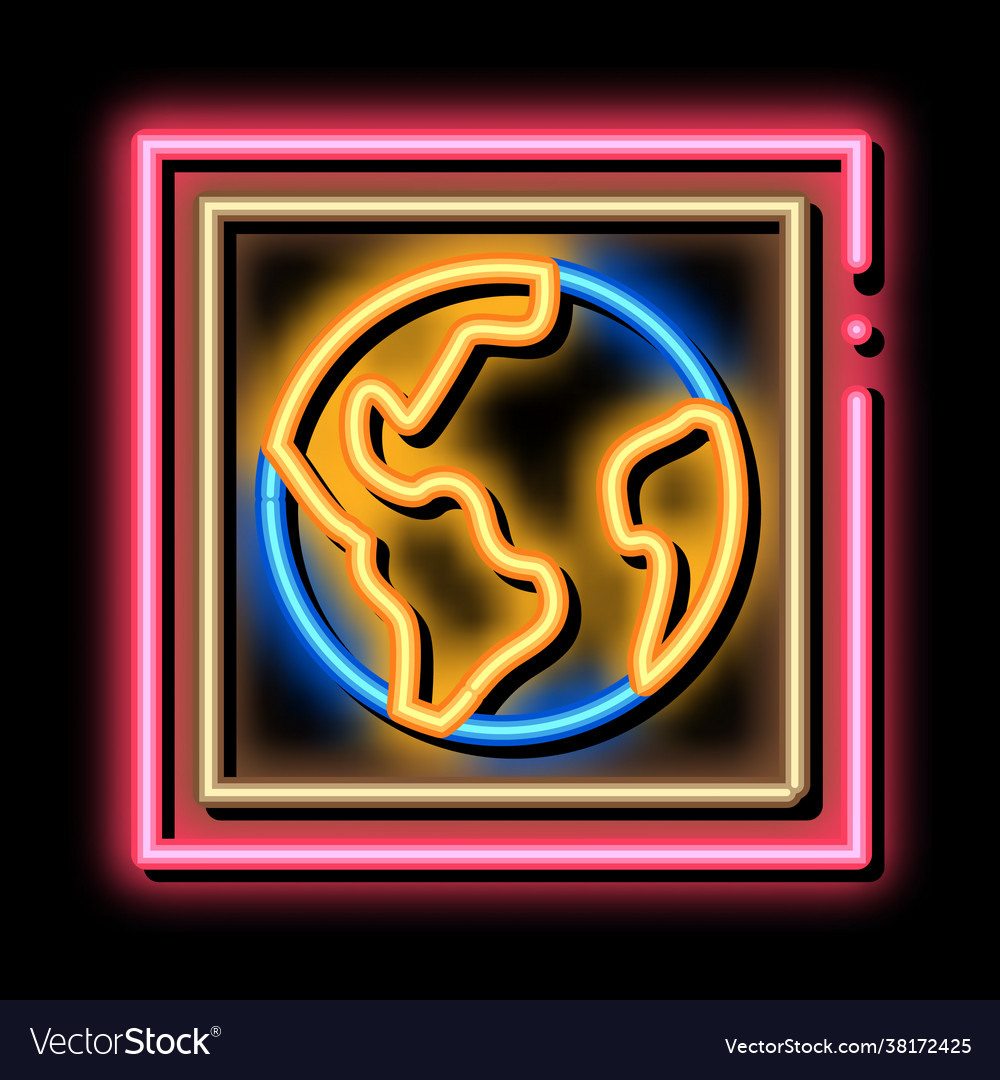 Pattern on fabrics neon glow icon Royalty Free Vector Image