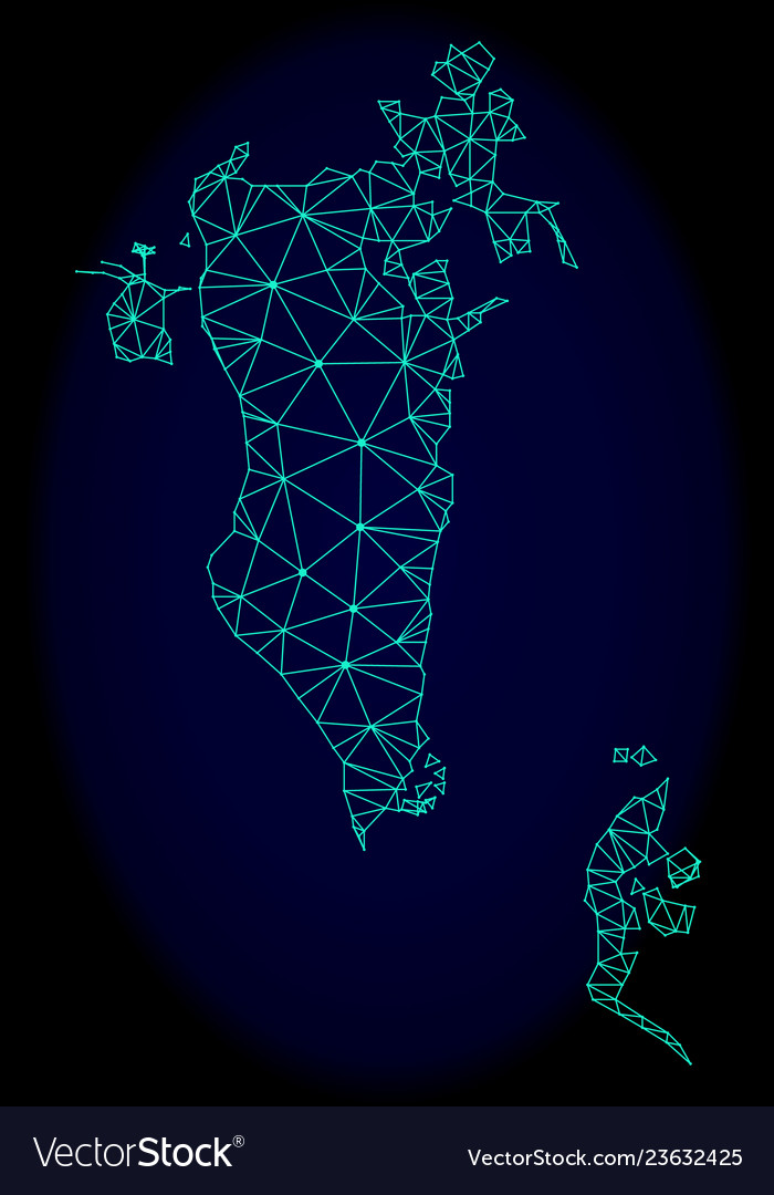 Polygonal carcass mesh abstract map Royalty Free Vector