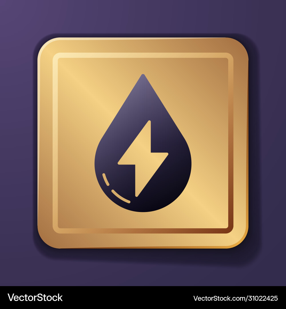 Purple water energy icon isolated on Royalty Free Vector