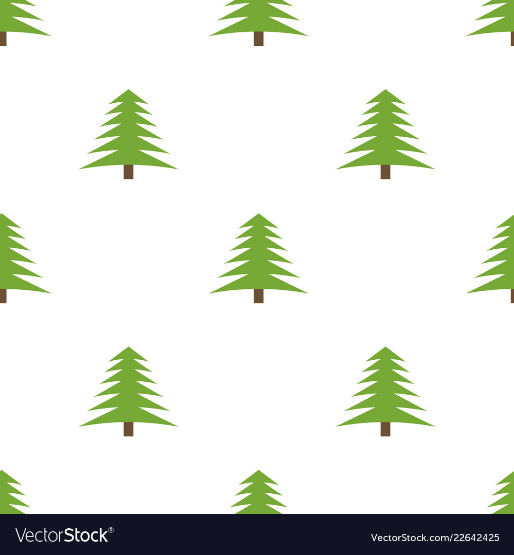 Seamless pattern with spruces Royalty Free Vector Image