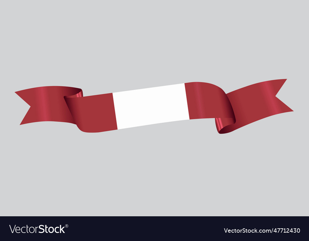 3d flag of latvia on ribbon Royalty Free Vector Image