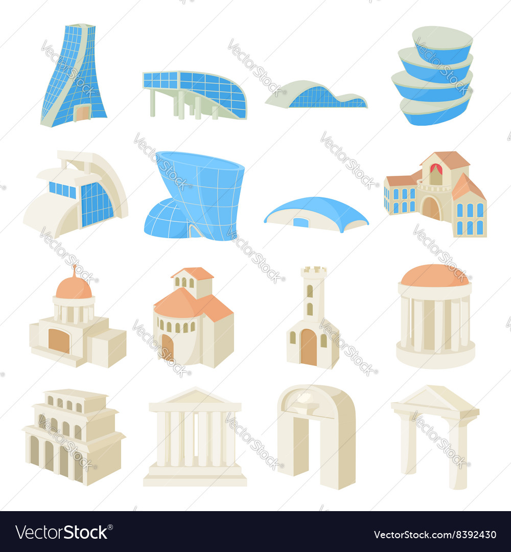 Architecture set icons Royalty Free Vector Image