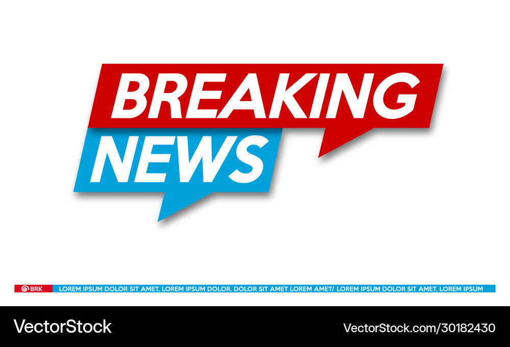 Background screen saver on breaking news Vector Image
