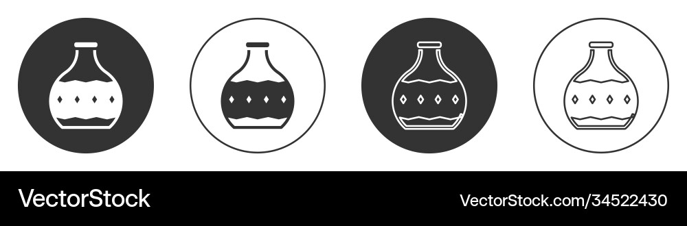 Black tequila bottle icon isolated on white Vector Image