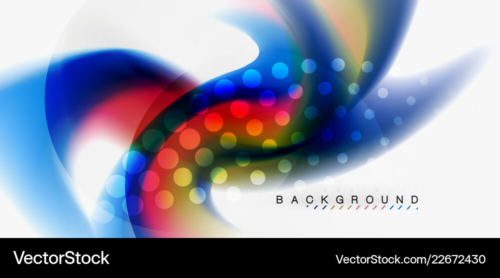 Color flowing wave trendy liquid design template Vector Image