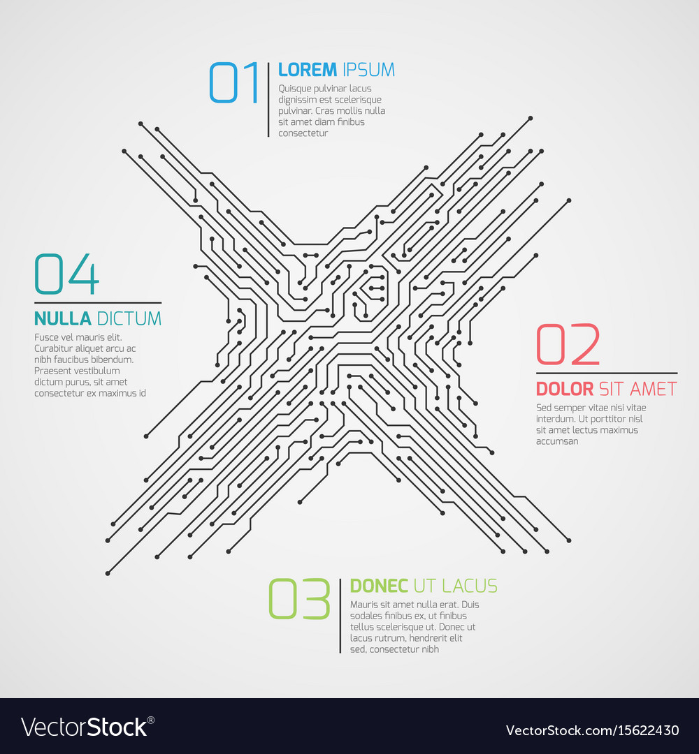 Computer technology infographic template Vector Image