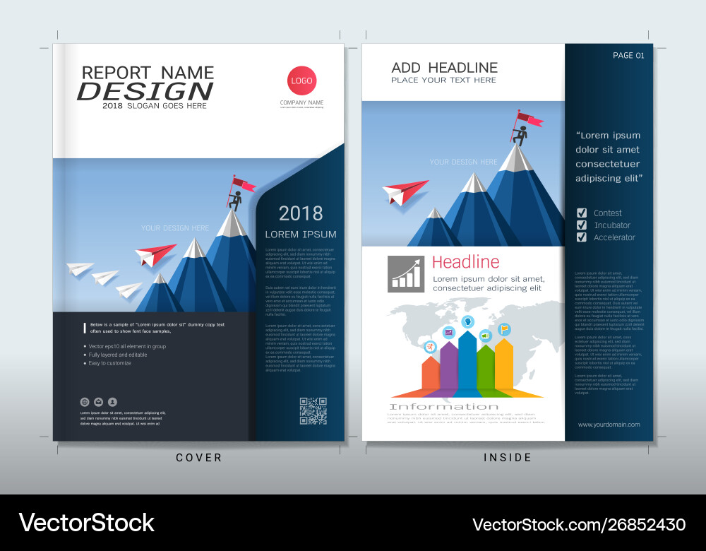 Covers design with space for photo background Vector Image