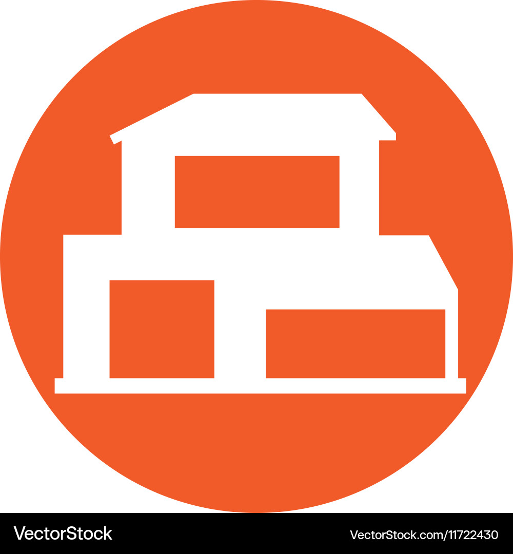 Exterior house isolated icon Royalty Free Vector Image