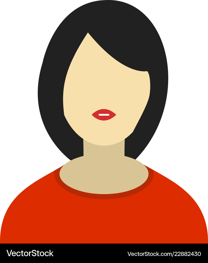Female avatar icon Royalty Free Vector Image - VectorStock