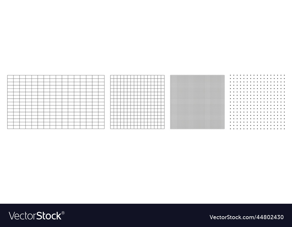 Grid checkered templates on white background Vector Image