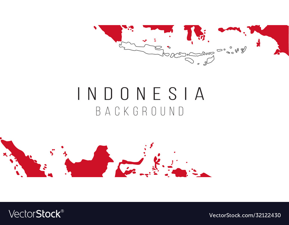 Indonesia flag map background Royalty Free Vector Image