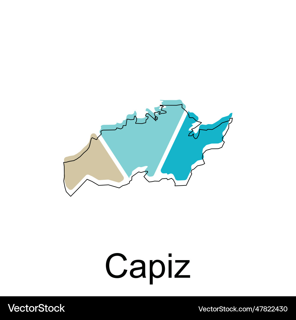 Map of capiz modern design philippines Royalty Free Vector