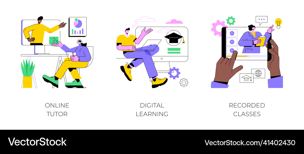Personal learning abstract concept Royalty Free Vector Image