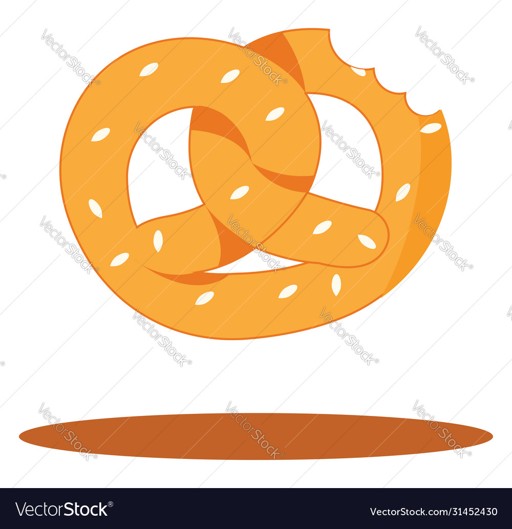 Pretzels on white background Royalty Free Vector Image