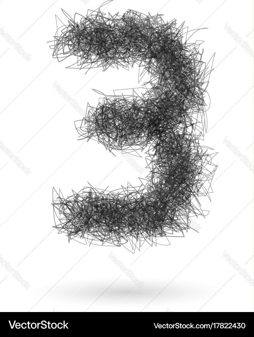 Scribble numbers Royalty Free Vector Image - VectorStock