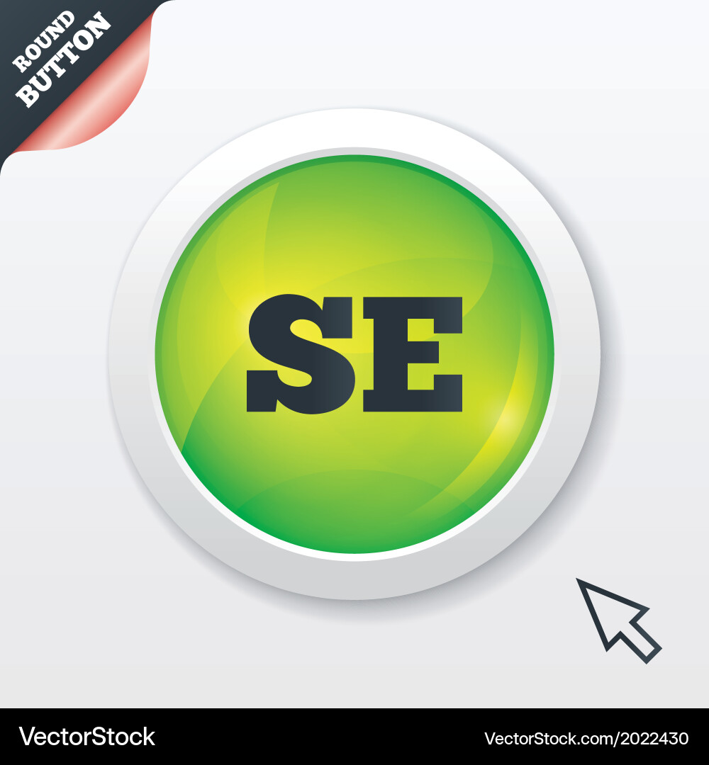 Swedish language sign icon se translation Vector Image