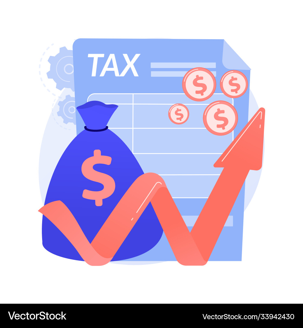 Taxable income abstract concept Royalty Free Vector Image