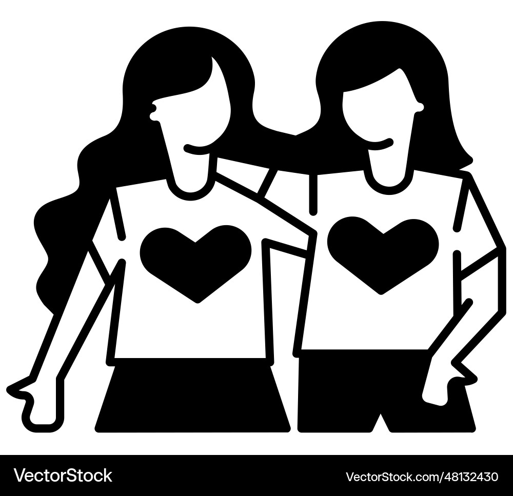 Women friendship Royalty Free Vector Image - VectorStock