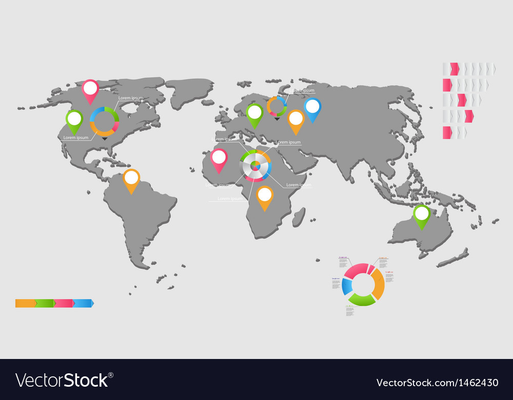 World map background Royalty Free Vector Image