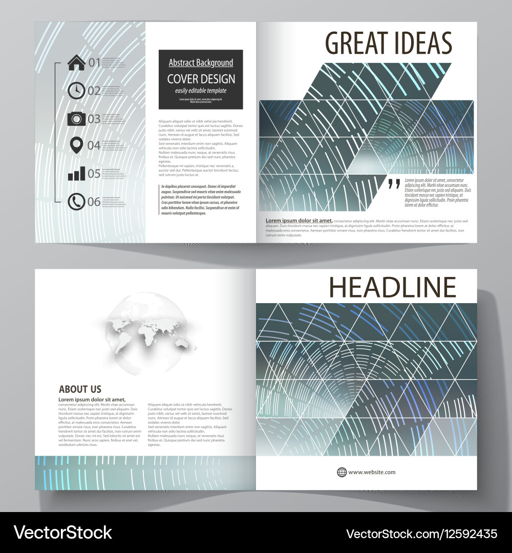 Business templates for square design bi fold Vector Image