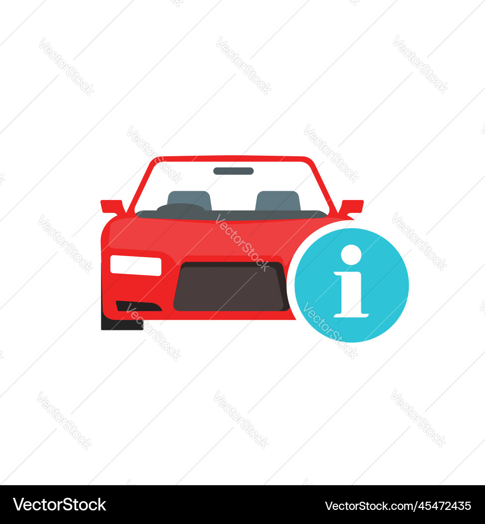 Car info icon vehicle auto instruction Royalty Free Vector