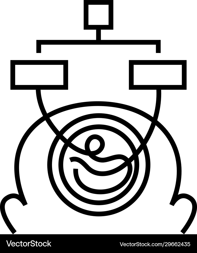 Creating plans line icon concept sign outline Vector Image