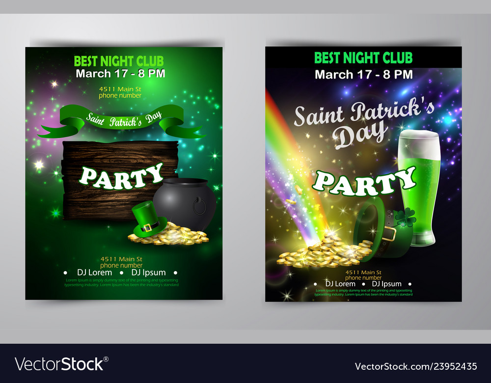 Irish holiday saint patrick s day party poster Vector Image