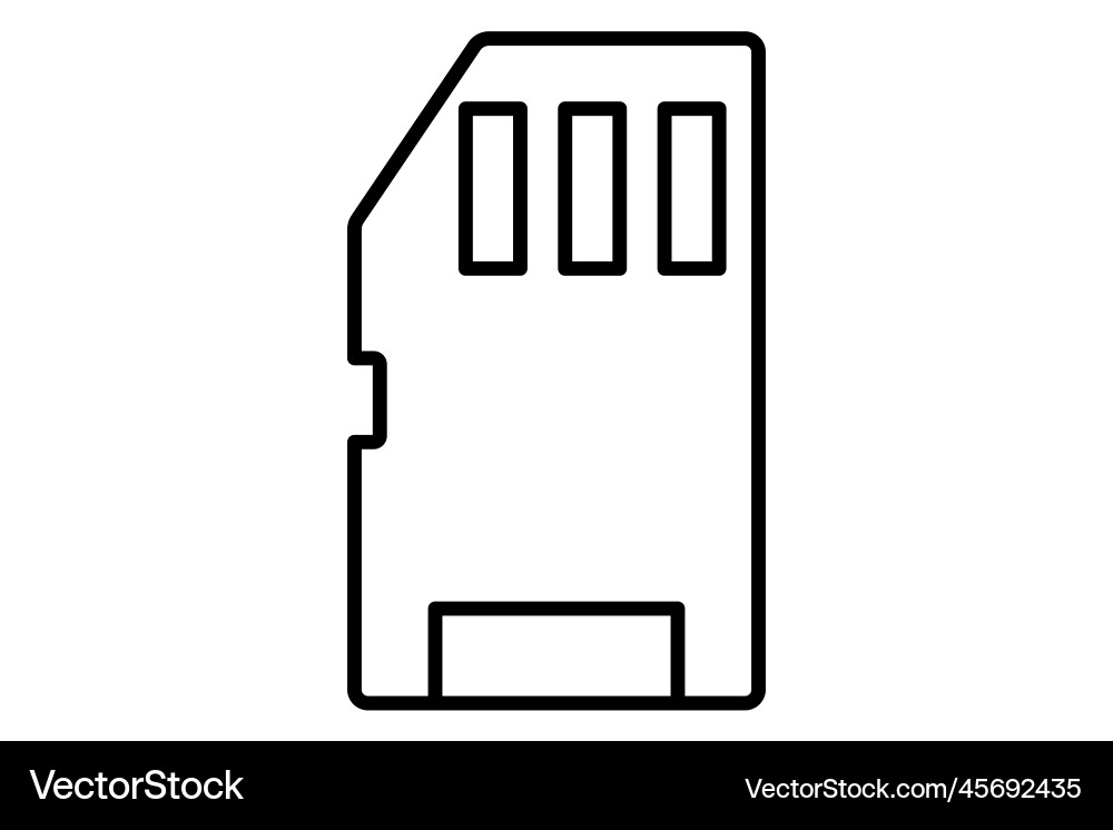 Memory card icon icon related to multimedia line Vector Image
