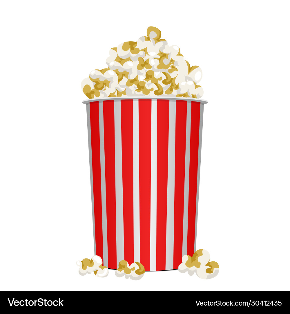 Movies popcorn Royalty Free Vector Image - VectorStock