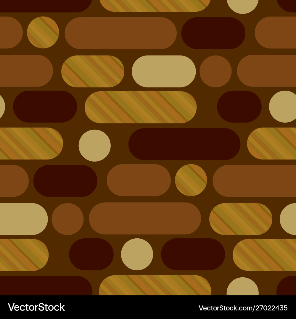 Oblong oval shapes horizontal repeat motif Vector Image