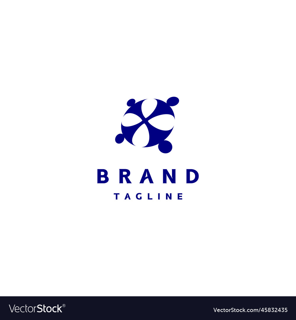 People unity symbol design Royalty Free Vector Image