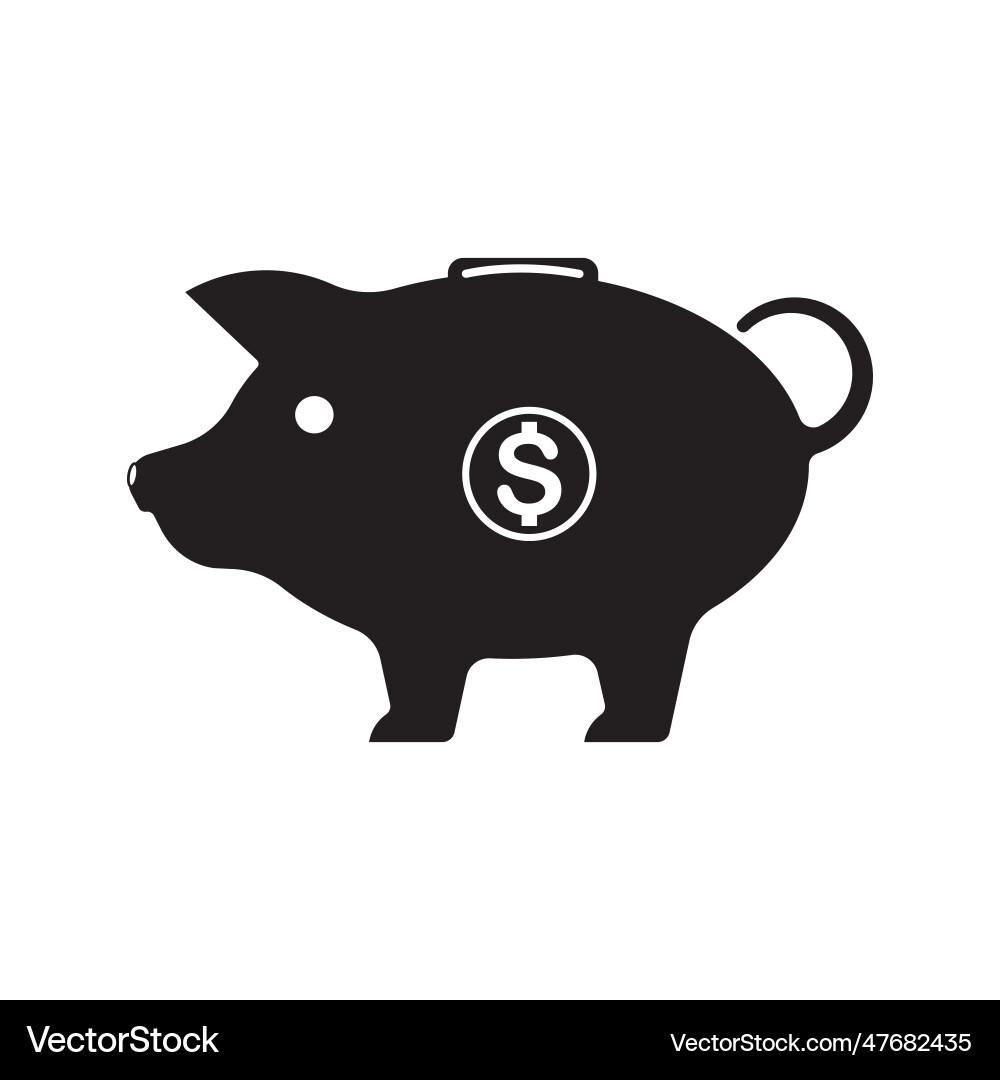 Piggy bank icon Royalty Free Vector Image - VectorStock