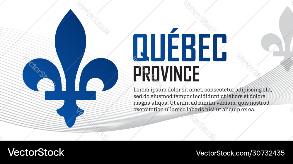 Quebec province canada emblem vertical banner Vector Image