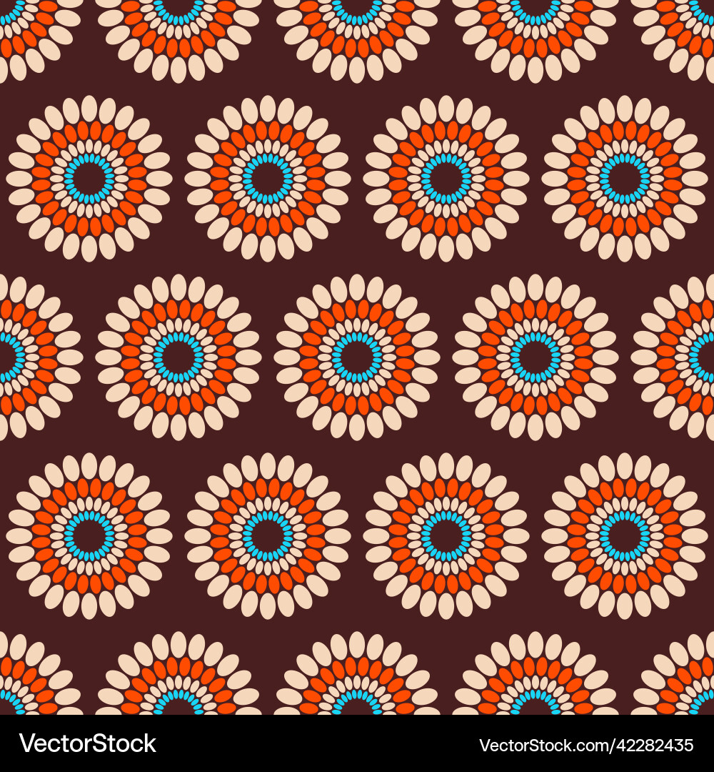 Seamless african fashion pattern with circles Vector Image