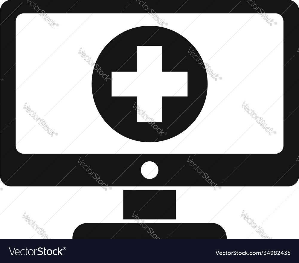 Server it admin help icon simple style Royalty Free Vector