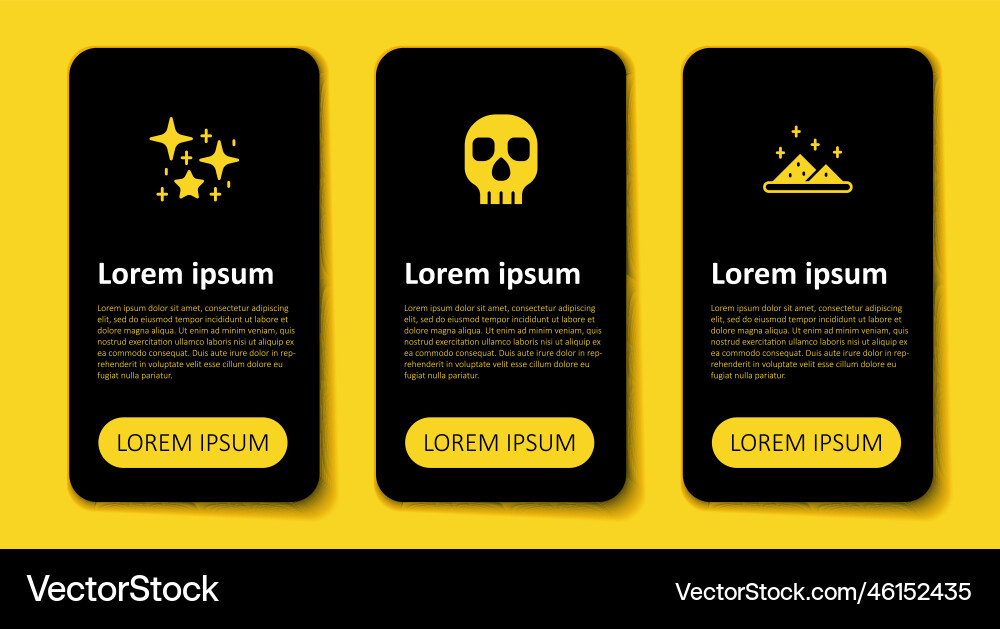 Set magic powder skull and magical glitter Vector Image