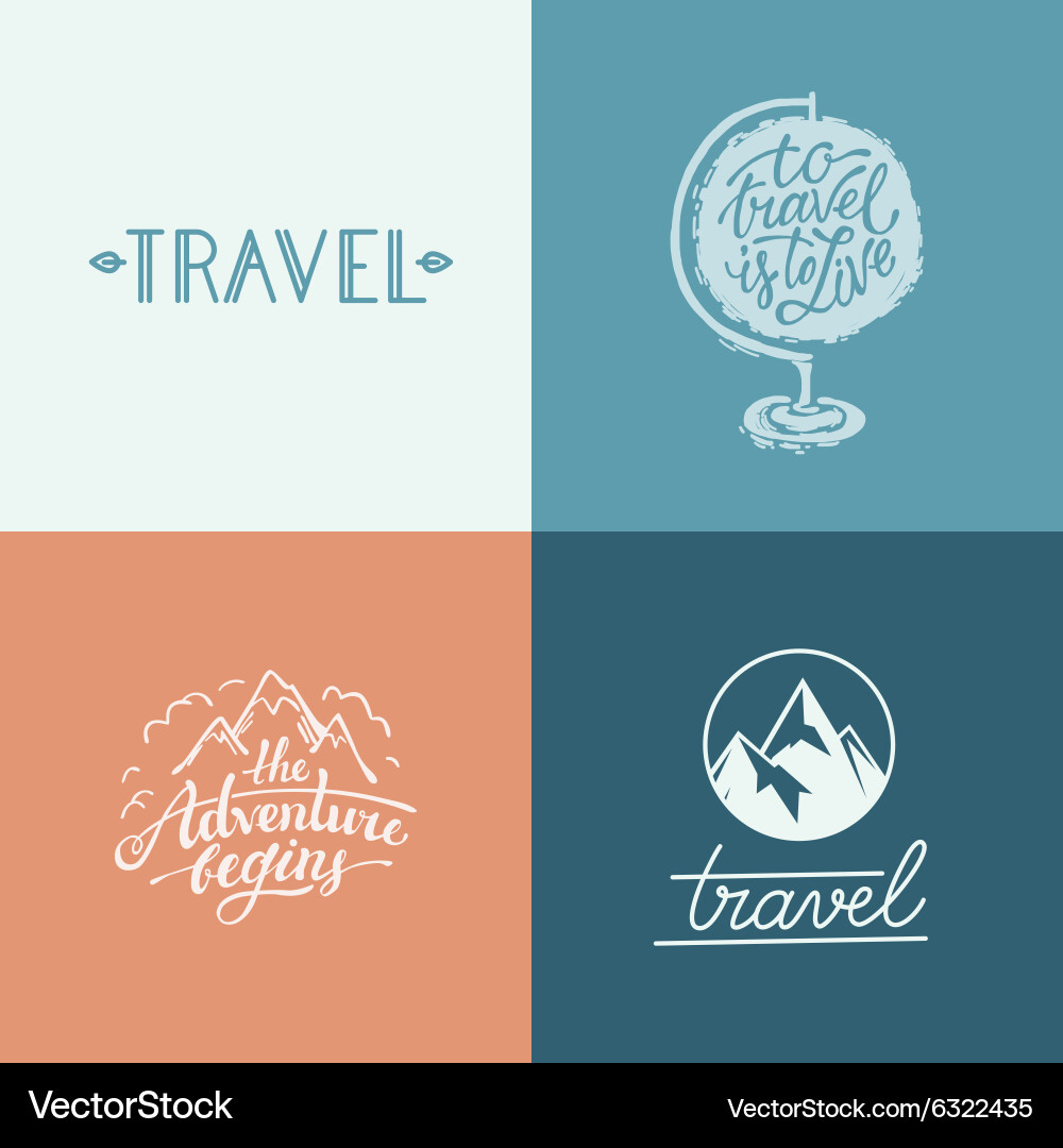 Set of hand-lettering designs Royalty Free Vector Image