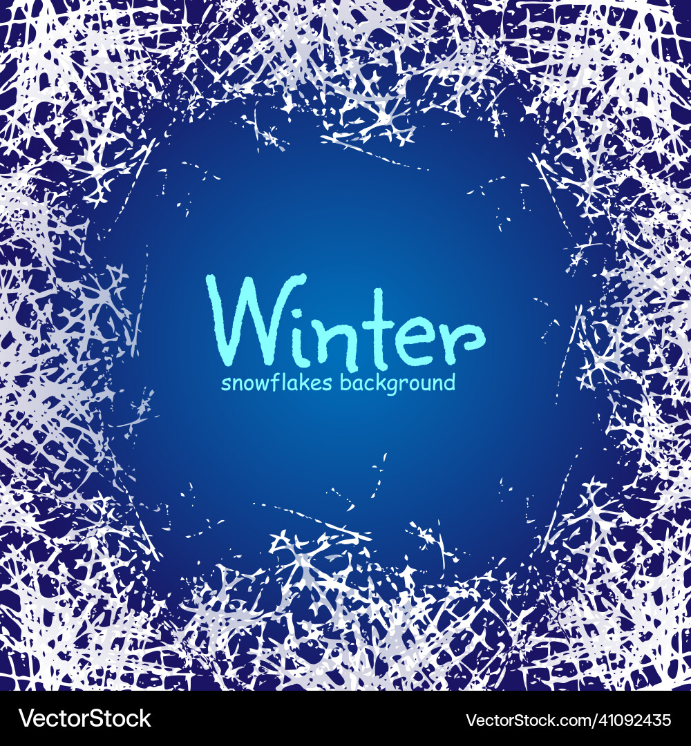 White ice crystals texture on freeze winter Vector Image