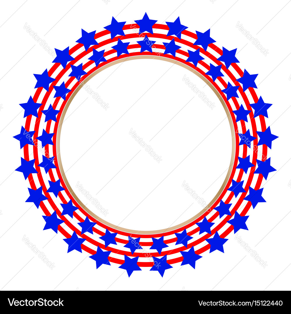 American flag stylized symbol logo emblem Vector Image