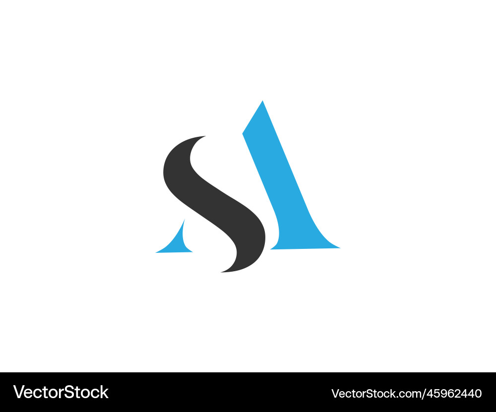 As letter logo design a s lettering Royalty Free Vector