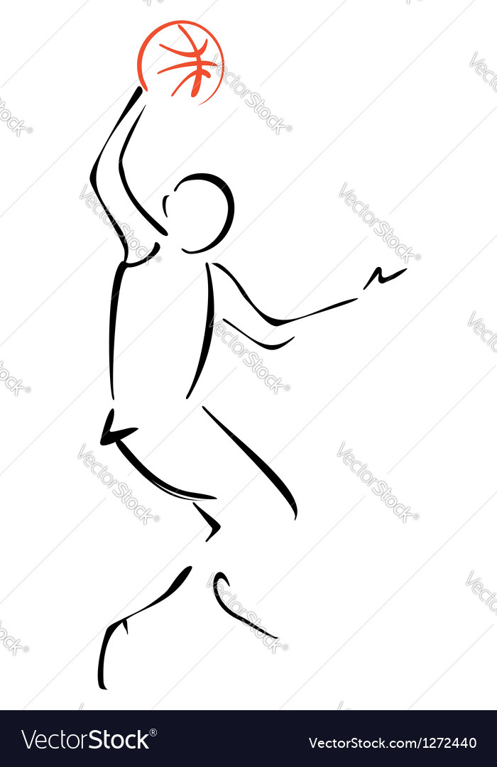 Basketball player Royalty Free Vector Image - VectorStock